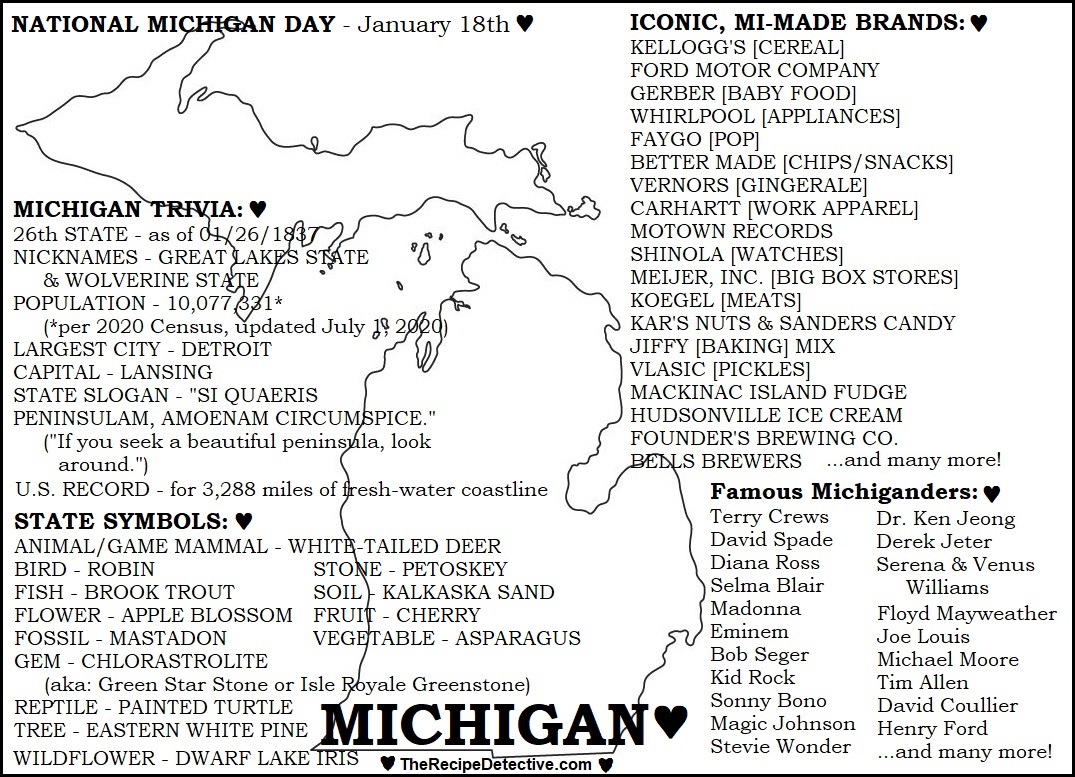 Mondays & Memories of My Mom – Michigan Pride - Secret Recipes