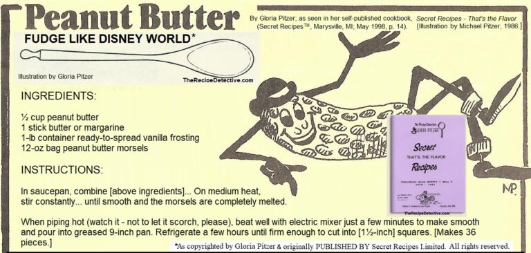 Peanut Butter Fudge, Like Disney World - Secret Recipes